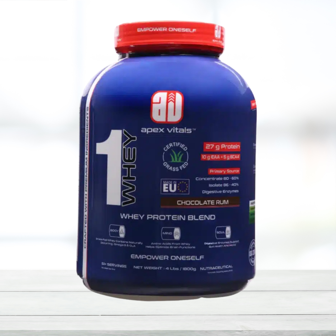 Apex Vitals 1 Whey Protein Powder 2kg – Chocolate Rum Flavor – The ...