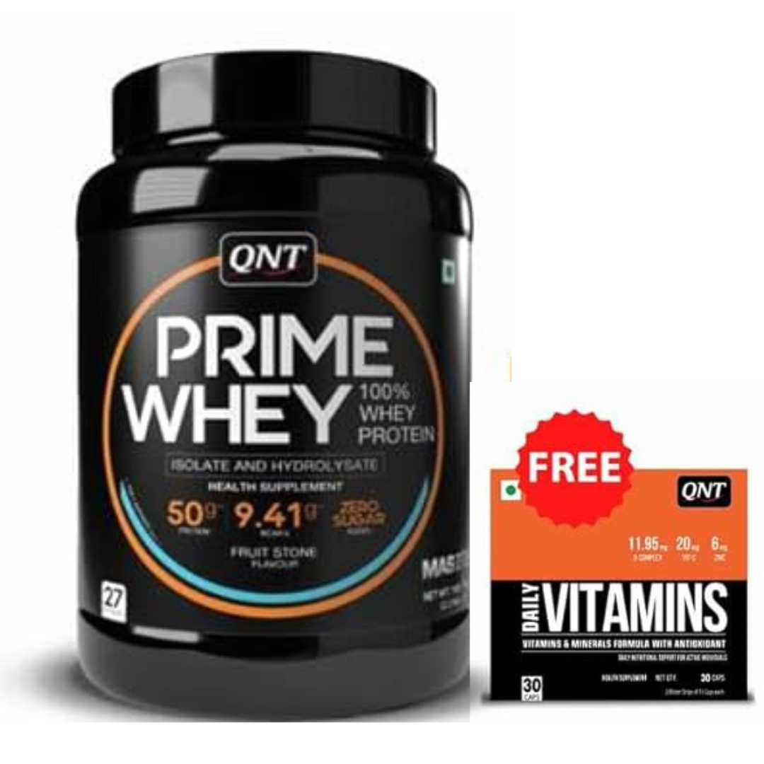 QNT Prime Whey 1 kg, Flavor- Fruit Stone | The Muscle Kart.com