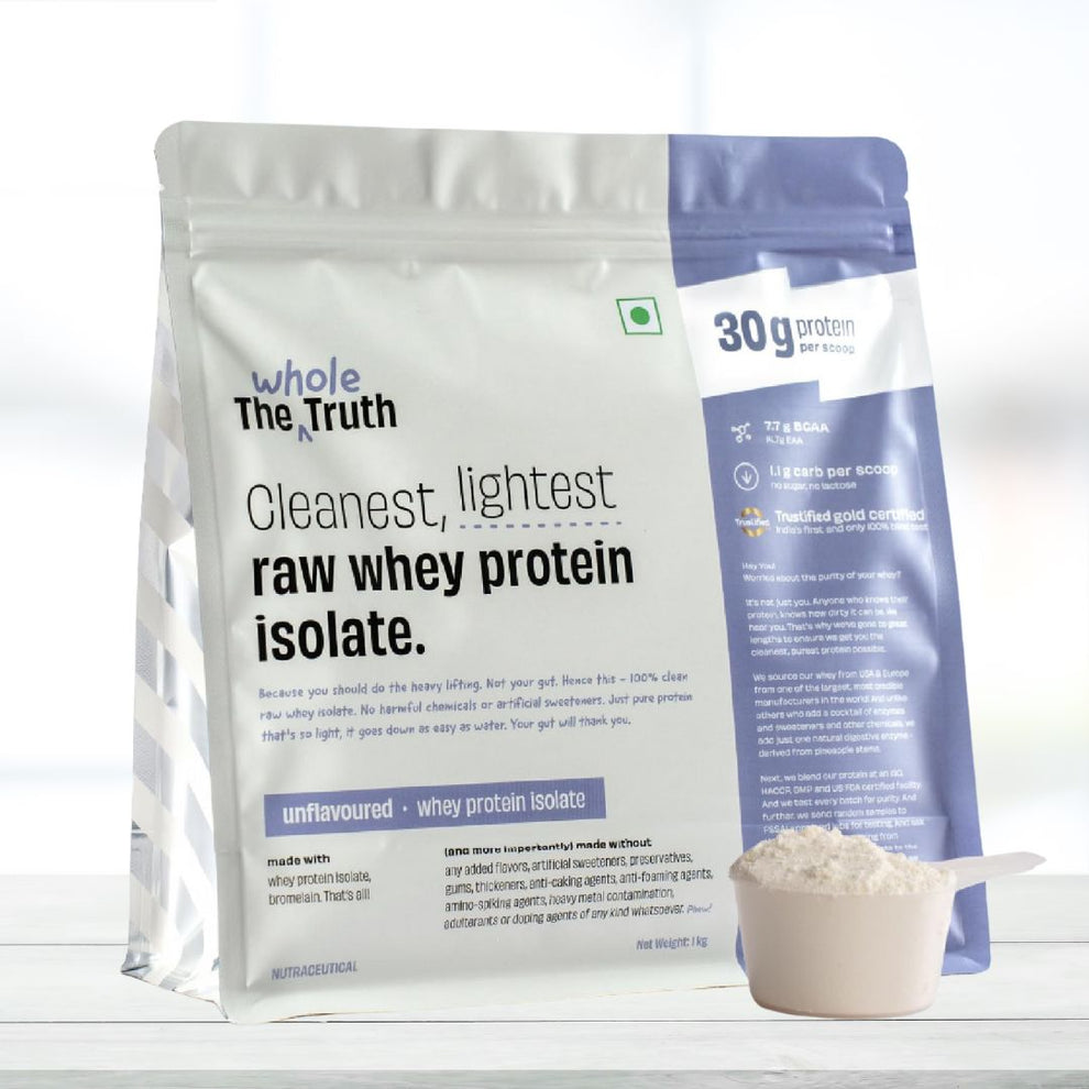 The Whole Truth Raw Protein Isolate 1kg – 30g Protein per Serving, Unf ...